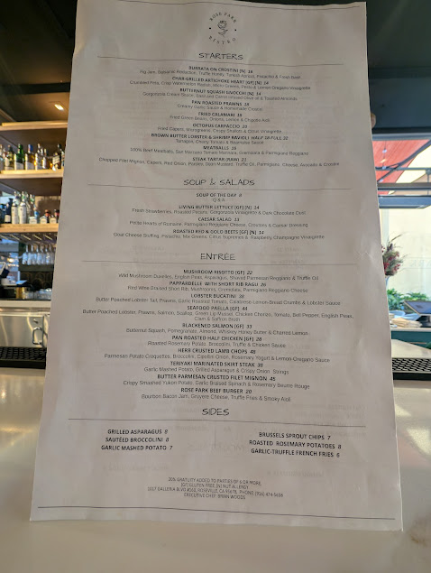 Rose Park Bistro Menu – Prices, Hours & Location in Roseville, CA